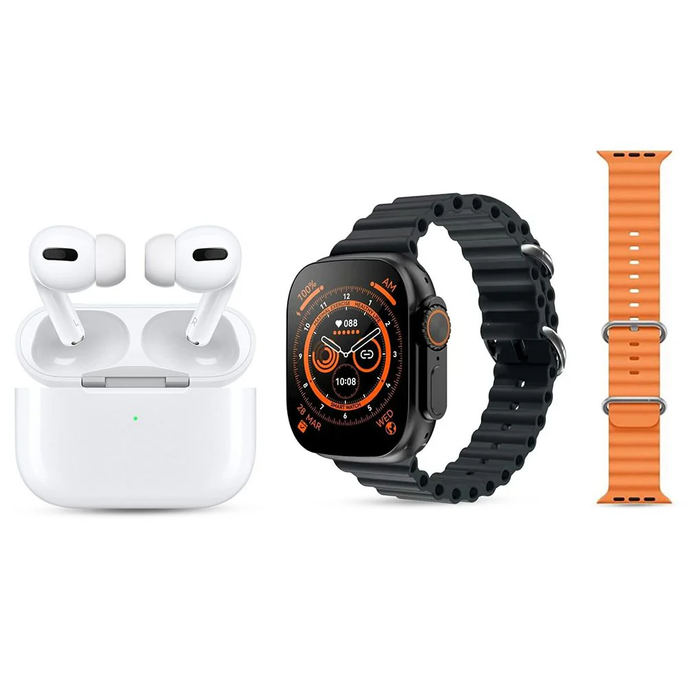 Apple Smartwatch with AirDops pro 2 – Vibe Aurora
